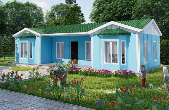 Modulaire huizen met één verdieping